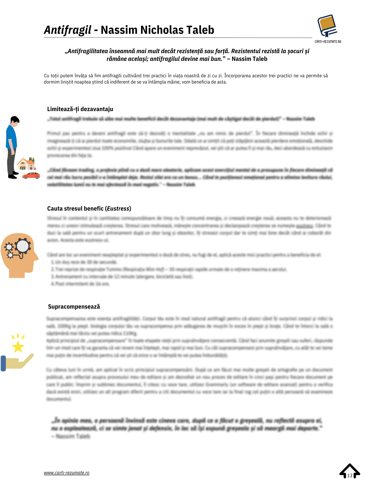 Rezumat de o pagină Antifragil - Nassim Nicholas Taleb